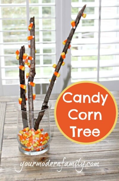 DIY Candy Corn Tree - Your Modern Family