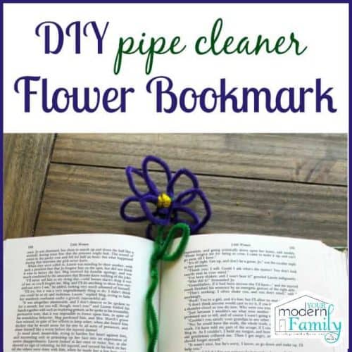 DIY Pipe Cleaner Flower Bookmark - Your Modern Family