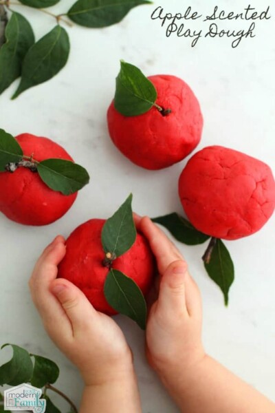 Apple Scented Play Dough - Your Modern Family