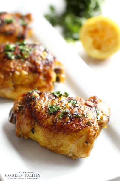 Lemon Skillet Chicken with Turmeric - Your Modern Family